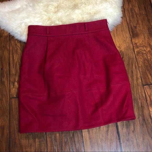 Theory | Skirts | Theory Cecily Wood Cranberry Skirt | Poshmark